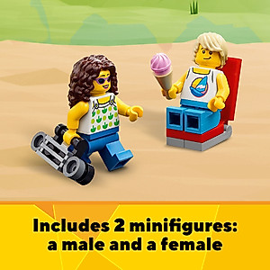 LEGO Creator 3 in 1 Beach Camper Van Building Kit, Transforms from a Campervan to Ice Cream Shop to Beach House, Great Gift for Surfer Boys and Girls, Pretend Play Beach Life, 31138