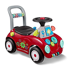 Radio Flyer Busy Buggy, Sit to Stand Toddler Ride On Toy, Ages 1-3, Red Kids Ride On Toy