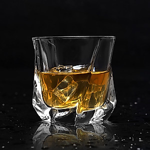 KANARS ULTRA CLARITY CRYSTAL GLASSES Whiskey Decanter Set, Premium Liquor Decanter with 4 Liquor Tumblers for Bourbon Scotch Whisky Rum Vodka Alcohol