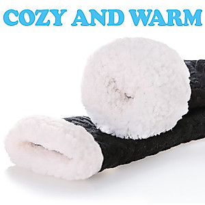 SDBING Women's Winter Super Soft Warm Cozy Fuzzy Fleece-Lined with Grippers Slipper Socks (Black)