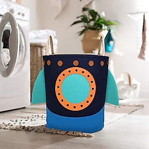 RareCi Laundry Hamper Large Rocket kids laundry basket with Carry Handle. Ideal for Toy Storage, Kids Laundry Hamper, Boys Hamper, Baby Laundry basket,Girls hampers for bedroom,Decor