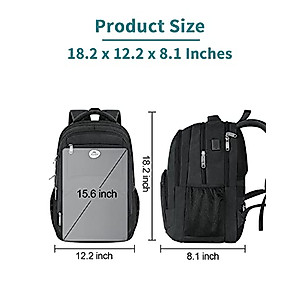 MATEIN Travel Laptop Backpack for Men, Water Resistant Anti-Theft Bag with USB Charging Port Fits 15.6 Inch Computer, Sturdy Work Business Backpacks for Men Women Gifts, Lightweight Casual Daypack