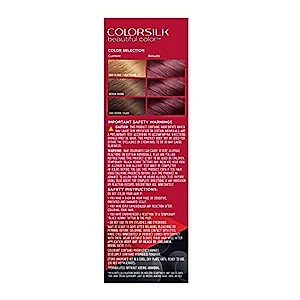 Revlon Permanent Hair Color, Permanent Red Hair Dye, Colorsilk with 100% Gray Coverage, Ammonia-Free, Keratin and Amino Acids, Red Shades (Pack of 3)