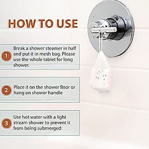 Kurkett Shower Steamers – Heavenly Shower Bombs Aromatherapy – Pack of 8 in 4 fragrances - Lemongrass, Lavender, Rose, Eucalyptus and Mint Shower Steamers