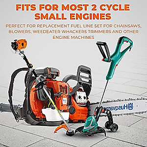 4 Sizes Petrol Fuel Gas Line Pipe Hose Tubing For String Trimmer Chainsaw Blower Lawn Mower and other Power Tools For 2 Cycle Engine for Poulan, Craftman (Yellow 4PC)