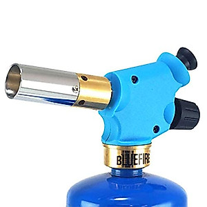 BLUEFIRE Handy Cyclone Torch Head Only Push Button Trigger Start Nozzle Torch Fuel by Propane MAPP MAP PRO Gas Cylinder Welding Soldering Brazing Cooking Glass Beads DIY
