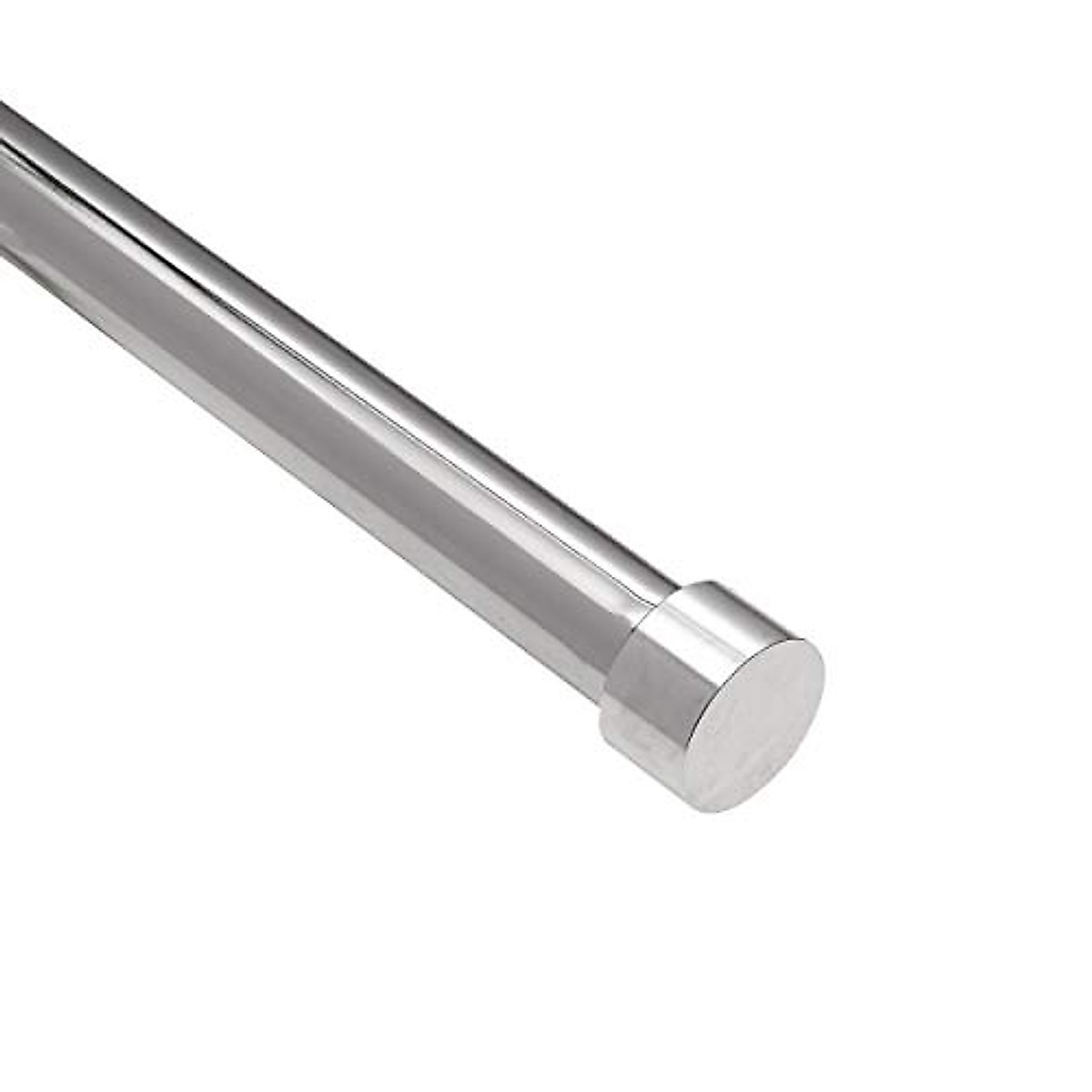 Umbra 245976-889-REM Cappa 1-Inch Curtain Rod, Includes 2 Matching Finials, Brackets & Hardware, 66 to 120-Inches, Polished Silver