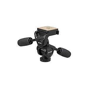 SLIK SH-806E 3-Way Pan/Tilt Head with Quick Release - Supports 12 lbs (5.4 kg), Black (618-806)