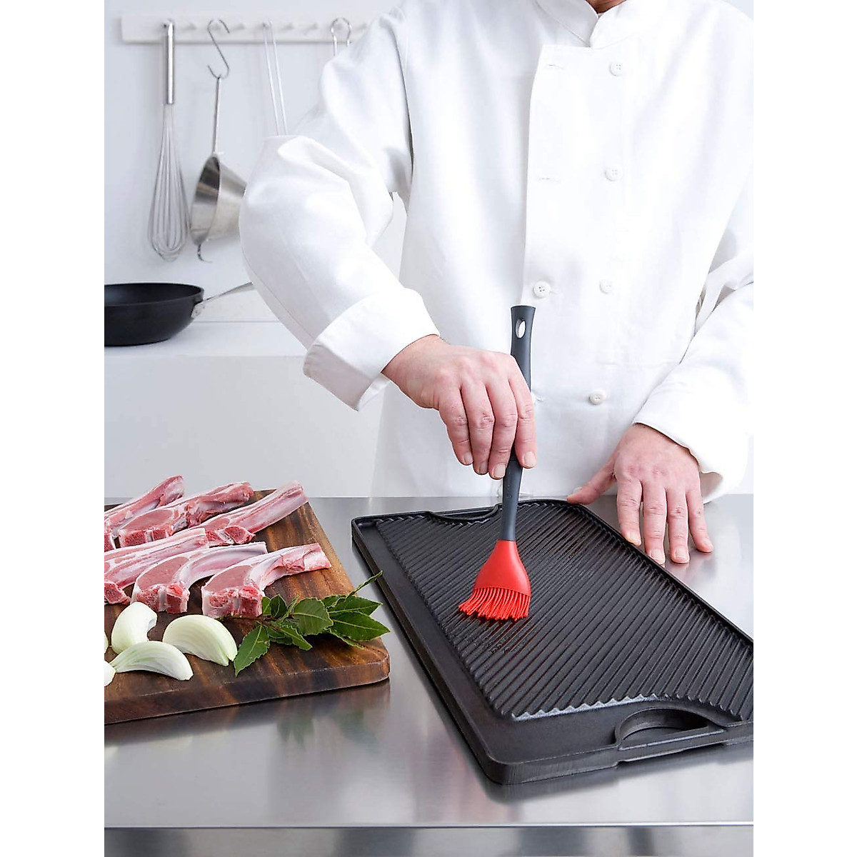 Le Creuset Enameled Cast Iron Giant Reversible Grill/Griddle, 10" x 18.5", Licorice