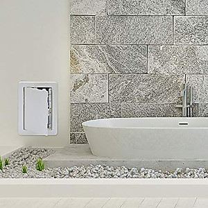 Suteck Plastic Access Panel for Drywall Ceiling 4 x 6 Inch Reinforced Plumbing Wall Access Doors Removable Hinged White
