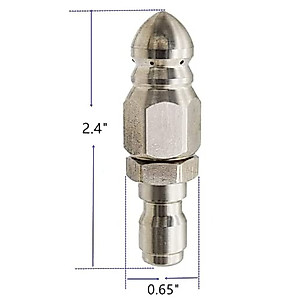 MILLIE 2(Sets) Pressure Washer Sewer Jetter Nozzle with 1/4'' Quickly Connector,Pressure Drain Jet Hose Nozzle