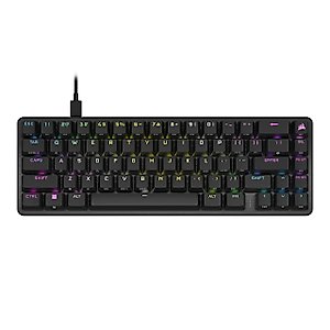 Corsair K65 PRO Mini RGB 65% Optical-Mechanical Wired Gaming Keyboard - OPX Switches - PBT Double-Shot Keycaps - iCUE Compatible - QWERTY NA Layout - Black