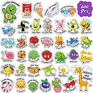 600PCS Punny Teacher Stickers for Students, Funny Teacher Reward Stickers for Kids Classroom Supplies Motivational Potty Training Stickers Cute Animal Incentives Stickers for Kids Toddlers School Home