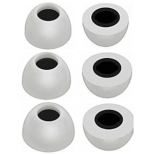 JNSA Replacement Memory Foam Ear Tips Noise Canceling Foam Eartips Ear Plug Ear Tip Gels Compatible with Soundcore Sport X10 /Liberty 3 Pro /Life P3i , [Fit in Case],3 Pairs,For Sound core ,foam White