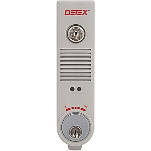 Exit Door Alarm, 9V Battery, Plastic, 100dB