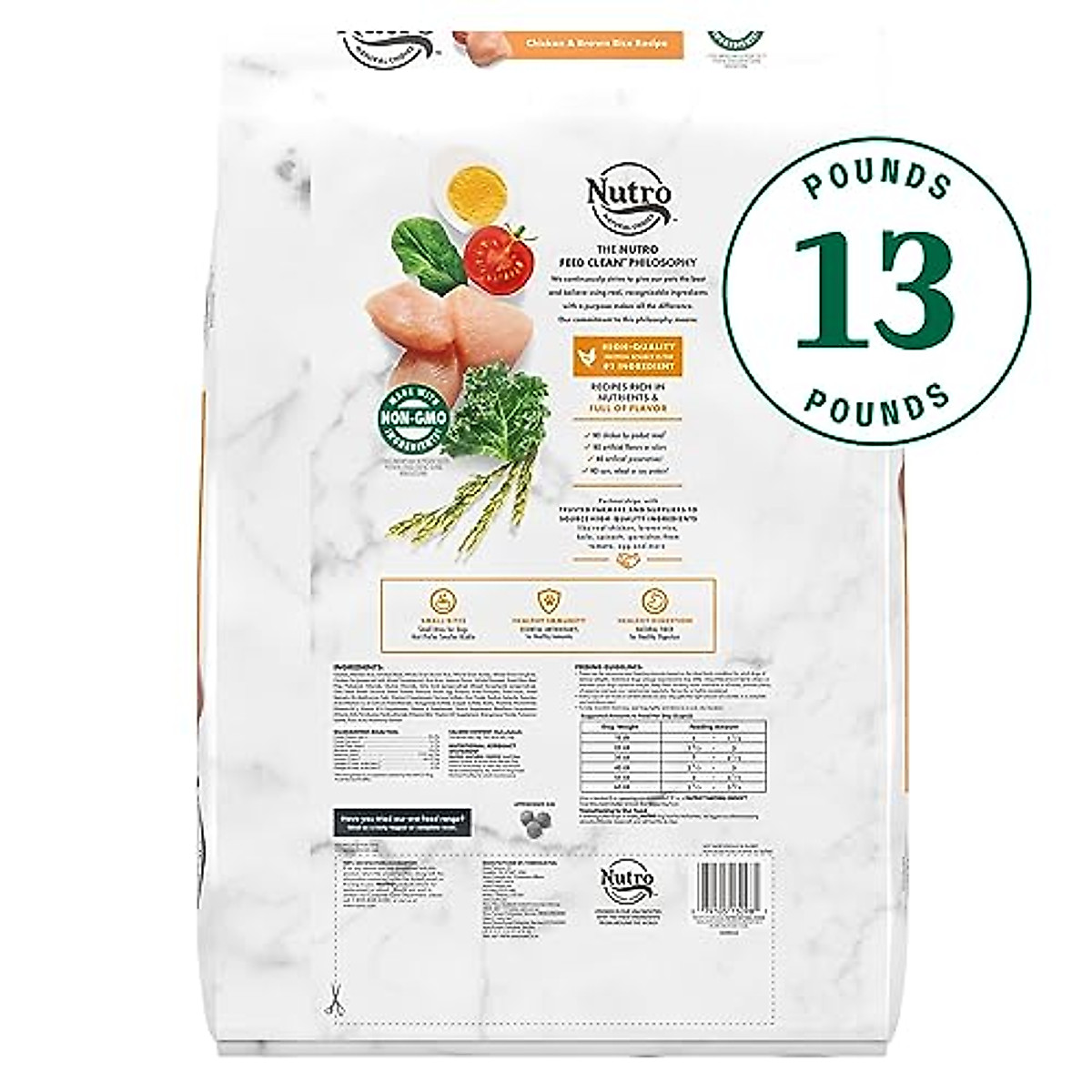 Nutro Natural Choice Adult Small Bites Dry Dog Food, Chicken & Brown Rice Recipe Dog Kibble, 13 lb. Bag