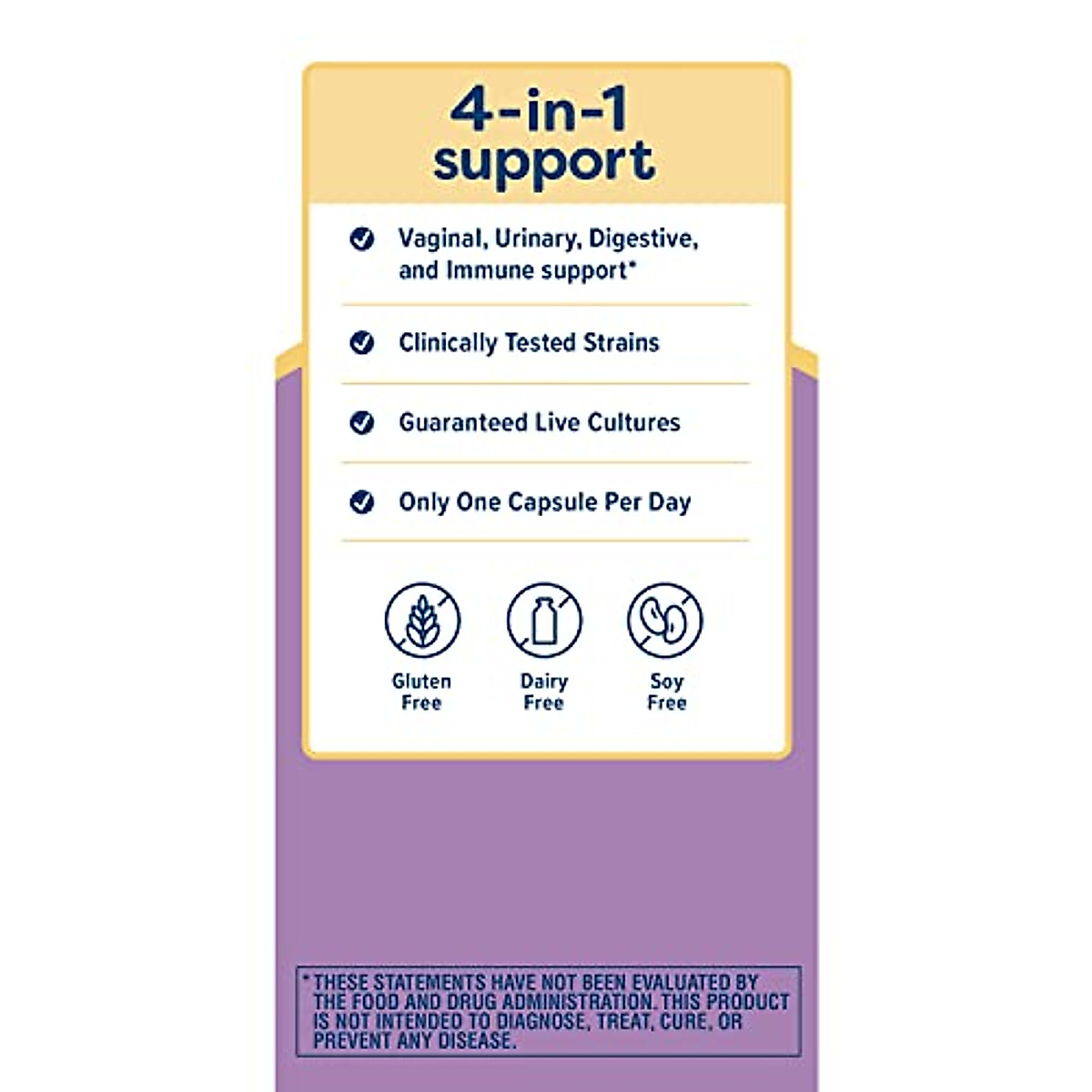 Renew Life Probiotics for Women, 50 Billion CFU Guaranteed, Probiotic Supplement for Digestive, Vaginal & Immune Health, Shelf Stable, Soy, Dairy & Gluten Free, 30 Capsules