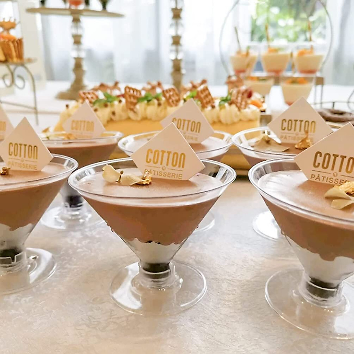 DOITOOL Plastic Martini Glasses Set of 20, Clear Coupe Cocktail Glasses, Exquisite Coupe Glasses for Cocktails for Home, Bar, Restaurants and Parties