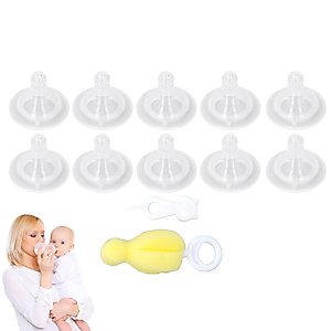 Baby Pacifier,Silicone Newborn Pacifier, Infant Pacifier,Infant Silicone Nipples Baby Bottle Replacement Feeding Nipples for 0 to 6 Months Old Baby (10pcs), Newborn Pacifiers Baby Pacifier Infant