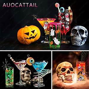 3D UV DTF Cup Wrap Transfer Stickers Halloween Pumpkin Ghost Waterproof Rub on Transfers for 16OZ Libbey Glass Cups （Pack of 6）