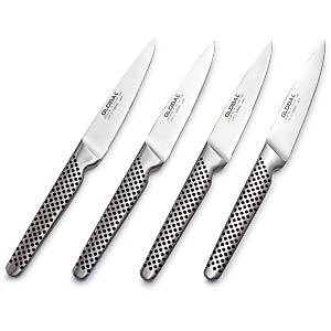 Global GSF-4023-4 Piece Steak Knife Set, 4, Silver