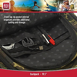 FUL Refugee Laptop Backpack, Padded Computer Bag For Commute or Travel, 1680 Denier, 15 Inch Laptop Sleeve, Black