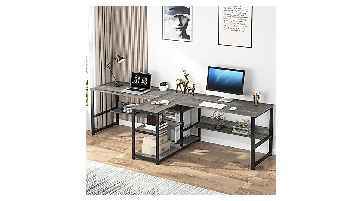 Tribesigns Double Workstation Desk for Home Office