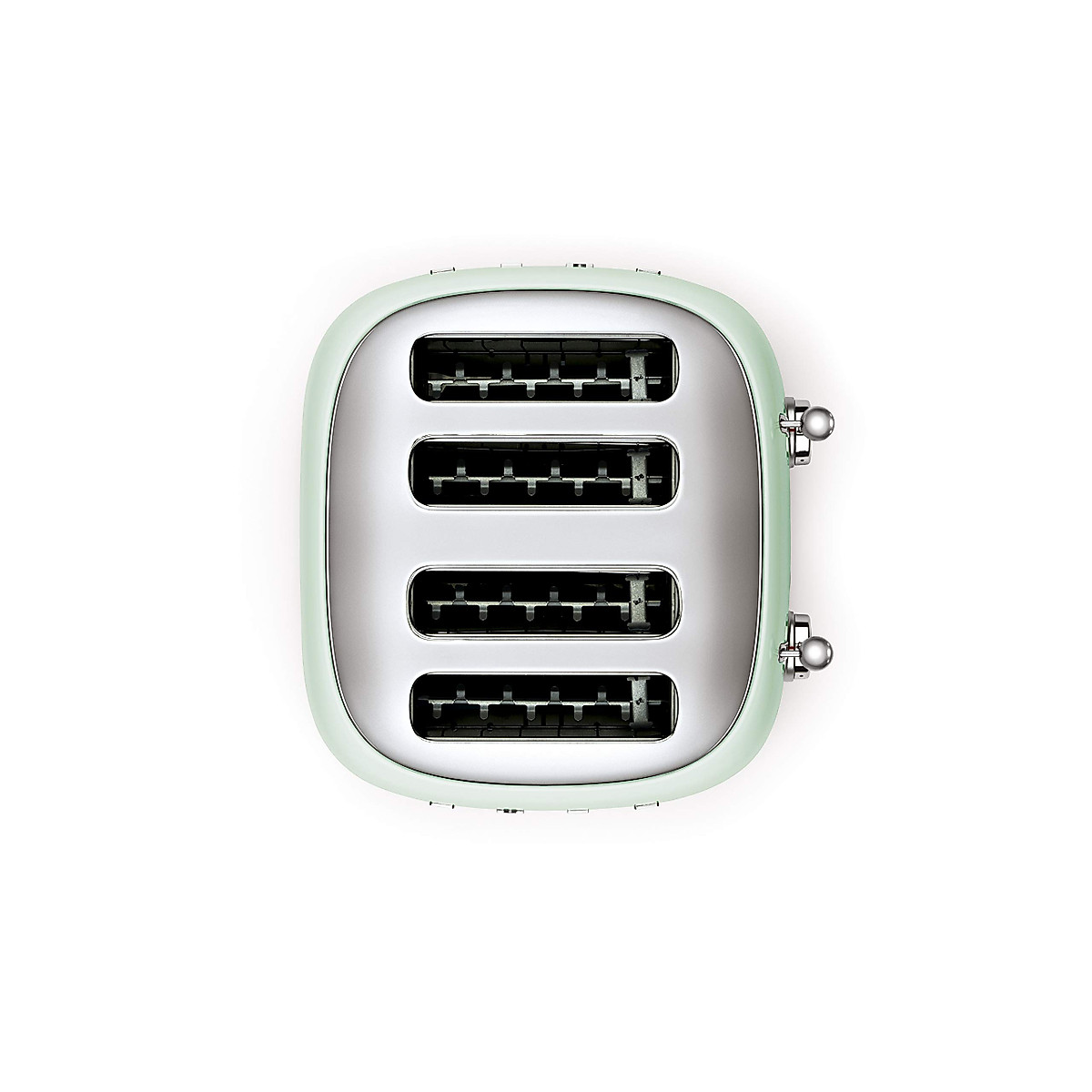 Smeg 50's Style Retro Aesthetic 4 Slice Toaster 6 Presets Extra Wide Slots Pastel Green TSF03PGUS