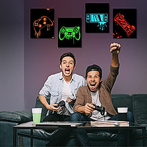 Maxee Boys Room Decor Gaming Posters for Boys Room Bedroom Wall Art Decor Pictures for Bedroom Wall Decor Game Room Decor (Set of 4, 8X10in, UNFRAMED)