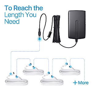 ZOSI 12V DC Power Extension Cable 12ft 2.1mm x 5.5mm 12V DC Plug Power Adapter Cord for Security Camera,Wireless IP Network Camera,CCTV DVR NVR Recorder, LED Strip,Car and More(White)