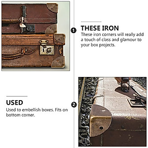 TEHAUX 20pcs Box Wooden Box Corner Jewelry Case Guard Table Corner Guard Retro Guard Furniture Corner Protector Safety Bumper Desk Corner Guard