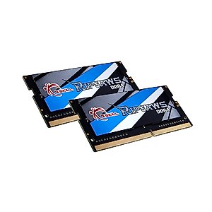 G.SKILL Ripjaws DDR4 SO-DIMM Series DDR4 RAM 32GB (2x16GB) 2666MT/s CL19-19-19-43 1.20V Unbuffered Non-ECC Notebook/Laptop Memory SODIMM (F4-2666C19D-32GRS)