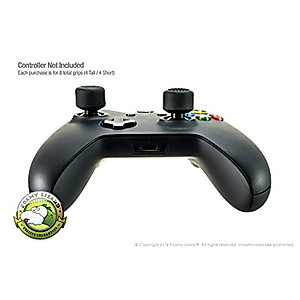 AceShot Thumb Grips (8pc) for Xbox One (Series X, S) & Steamdeck by Foamy Lizard – Sweat Free 100% Silicone Precision Raised Antislip Rubber Analog Stick Grips for Xbox One Controller (8 Grips) Black