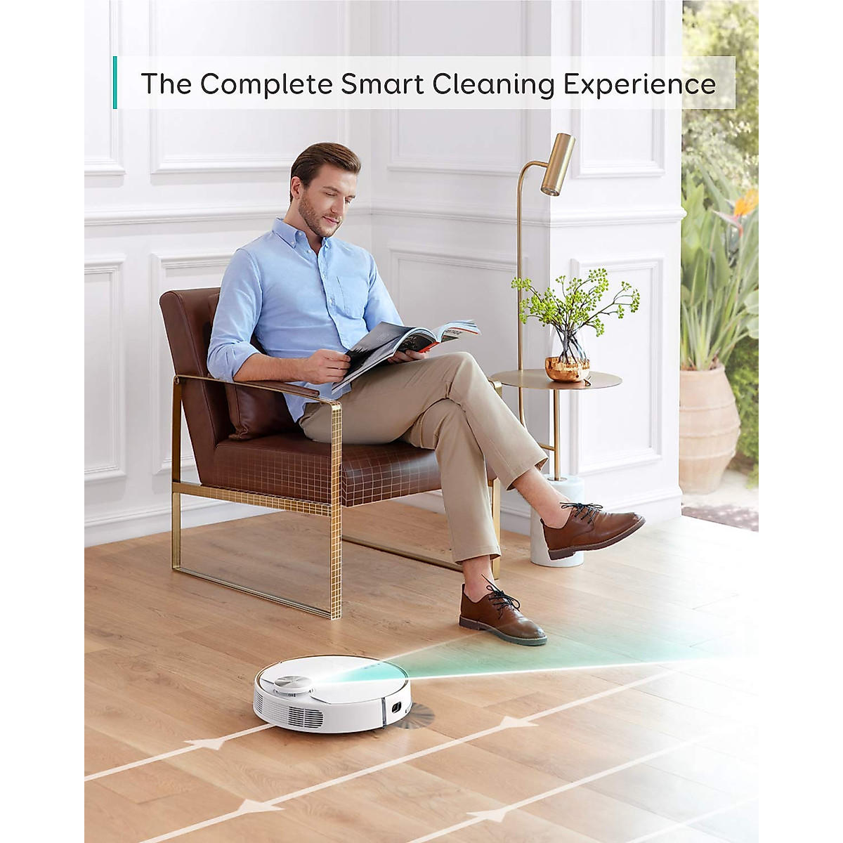 eufy RoboVac L70 Hybrid, The Cleaner, iPath Laser Navigation, 2-1 in Sweeping and Mopping, wi-fi, pa 2200 Strong Suction, Quiet, Self Charging,Ideal for Hardwood Floors,White (Renewed)