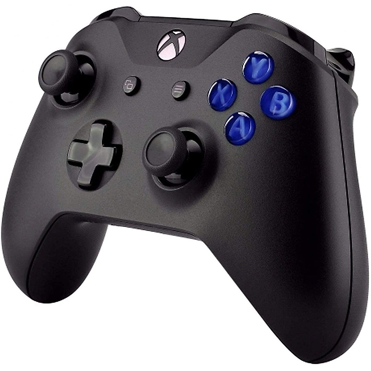 Bullet A B X Y Button ABXY Key Buttons with Mushroom Joystick Cap for Xbox ONE X S Slim Xbox One Elite Controller Replacement (Dark Blue)
