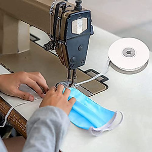 Elastic Band 1/4 inch Wide 10 yd, Stretch Strap,High Elastic Cord, for Sewing Crafting DIY-White