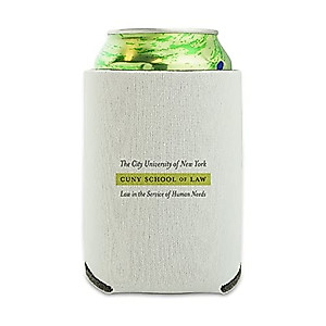 CUNY School of Law Primary Logo Can Cooler - Drink Sleeve Hugger Collapsible Insulator - Beverage Insulated Holder