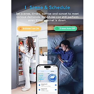 meross Smart Ceiling Fan Control & Dimmer Light Switch, Works w/Apple HomeKit, Alexa, Google & SmartThings, 4-Speed Fan Control, 2.4G Wi-Fi Fan and Light Switch Combo, Neutral Wire Needed, Single Pole