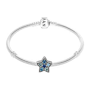 Pandora Sterling Silver Bright Star Multi-Colored Charm 796379NSBMX