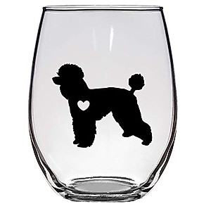 Poodle Wine Glass, 21 Oz, Poodle Gift, Dog Wine Glass