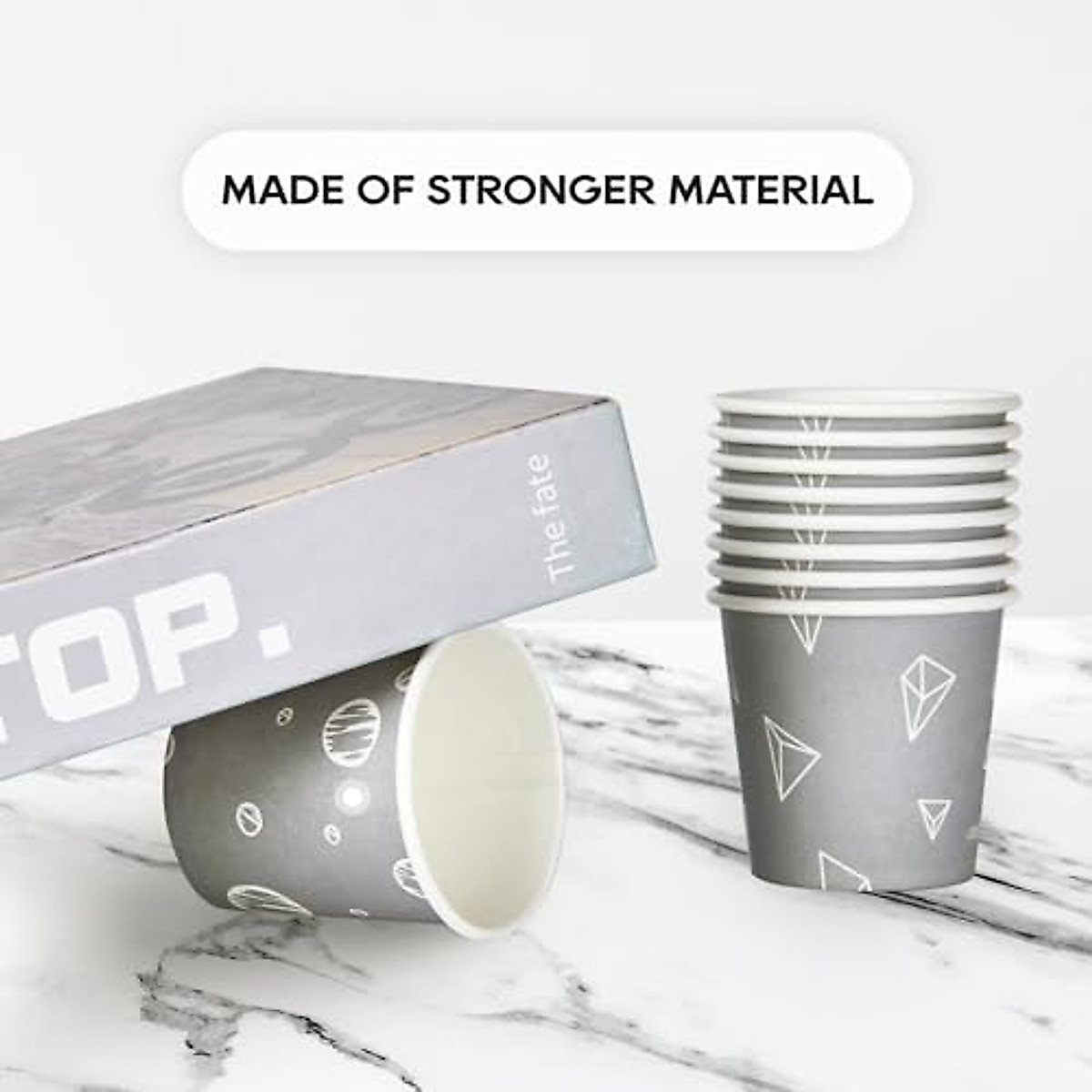 JOLLY PARTY 2 oz Small Paper Cups,360 Pack Bathroom Cups, Mouthwash Cups, Disposable Mini Paper Cups for Bathroom, Paper Sampling Cup