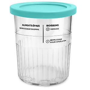 Ninja Creami Pints and Lids - 4 pack, Compatible with NC500 & NC501 Series, CREAMi Ice Cream Maker Cups, Ninja Creami Replacement Containers, BPA-Free & Dishwasher Safe (Yellow/Blue/Green/Pink)