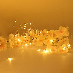 WINBOOM Solar String Lights,100LED Solar Powered Fairy Lights 32.8FT 8 Modes Waterproof Copper Wire Solar Decorative Lights Indoor Outdoor for Garden Yard Xmas Party Wedding Decorations(Warm White)