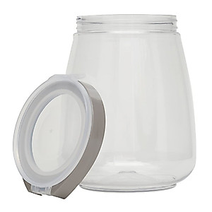 Home Basics 64 oz. Clear Flip-Top Storage Container Organize a Variety of Dry Goods | Versatile Food Storage Solution for Kitchen Organization and Pantry Management