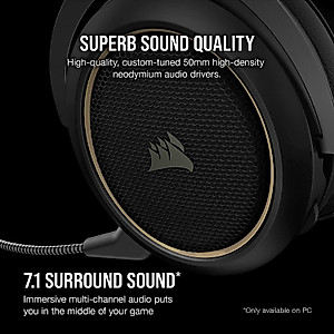 Corsair HS70 PRO Wireless Gaming Headset — Cream (Renewed)