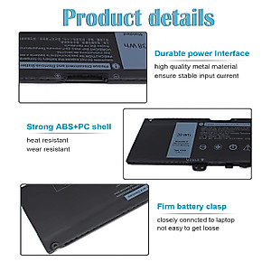 Bovekeey F62G0 P83G Battery 11.4V 38Wh for Dell Inspiron 13 7370 7380 7386 7373 5370 7000 2-in-1 P87G, Vostro 13-5370-D1505G D1525S D1605S, RPJC3 39DY5 F62GO 039DY5 0RPJC3
