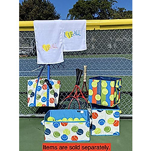 Passion for Tennis Collection 17"x12"x8" Storage Bin (White Background)