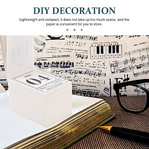 Operitacx Miniature Desk Calendar 2024 Tear Off Daily Calendar Memo Pad Calendar Aesthetic Time Scheduler Planner Agenda Organizer for Home Office School White