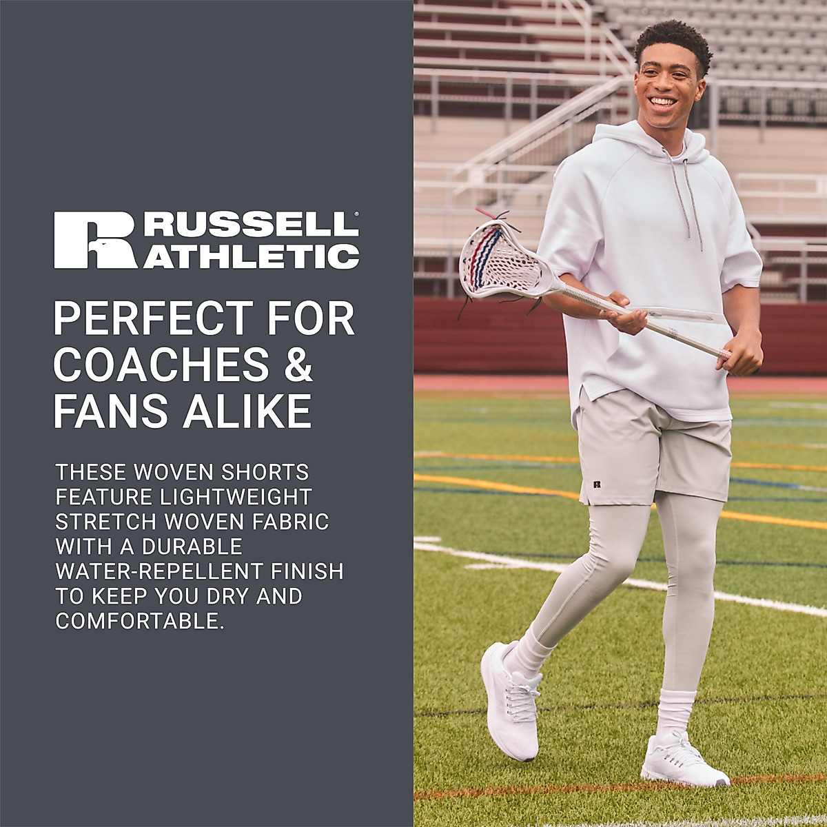 Russell Athletic Legend Stretch Woven Shorts Stealth XL