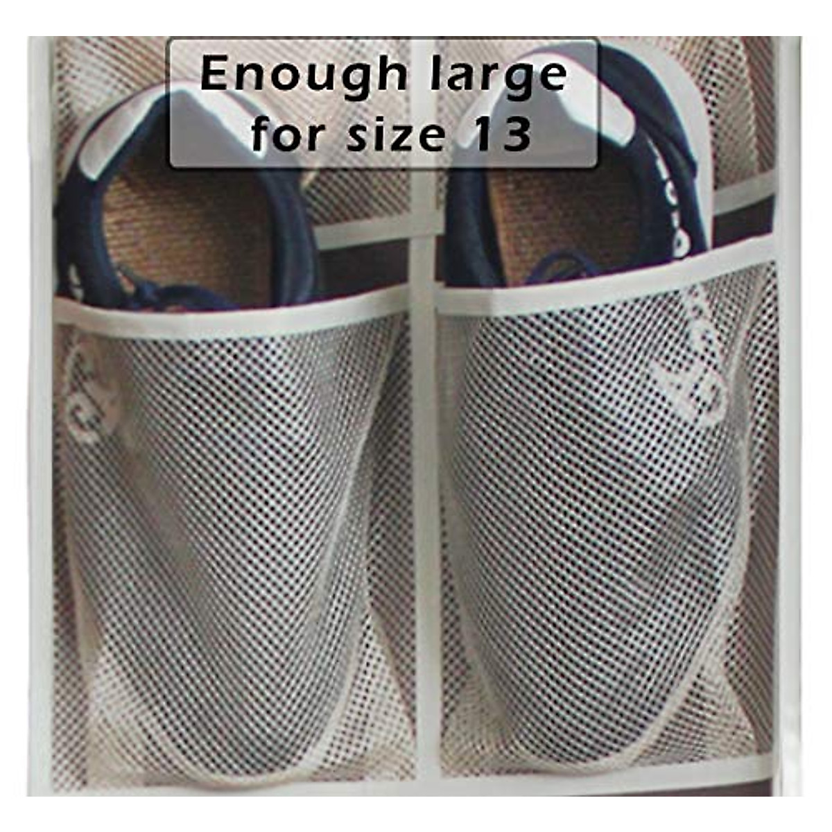 MISSLO Heavy Duty Organizer for Narrow Door with 12 Mesh Pockets (Brown)